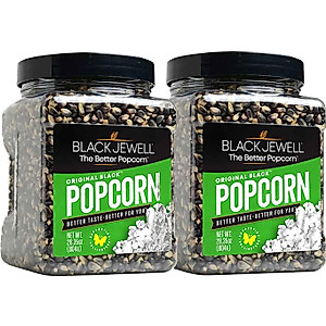 Black Jewell Gourmet Original Black Popcorn Kernels, 2-Pack 28.35 oz. (804g) Jars