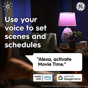 GE CYNC Smart LED Light Bulbs, Color Changing, Bluetooth and Wi-Fi, Works with Alexa and Google Home, ST19 Edison Style Light Bulbs (2 Pack)