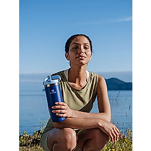 Stanley IceFlow Stainless Steel Tumbler with Straw - Vacuum Insulated Water Bottle for Home, Office or Car - Reusable Cup with Straw Leakproof Flip - Cold for 12 Hours or Iced for 2 Days (Lapis)