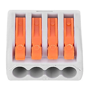Wire Quick Connector,10pcs PCT-214 Wiring Connectors Terminal Blocks 4 Way Lighting Electrical Cable Fast Connection