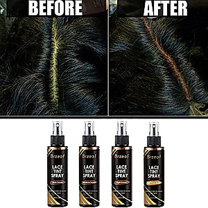 Lace Tint Spray for Wigs - Dark Brown, Middle Brown, Light Brown Shades for Lace Wigs and Frontal Closures - 100ml