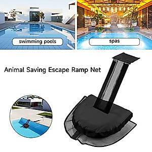 2 Pack Pool Critter Escape Ramp, Critter Ramp Pool, Pool Escape Ramp for Animals, Animal Saving Escape Ramp for Saving Frogs, Birds, Ducks Rescues Spa Pool Floating Ramp Tools (Black)
