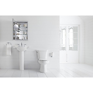 KOHLER K-28032-NA Verdera Medicine Cabinet with Slow-Close Mirror Doors & Adjustable Shelves, Rectangular Frame, 34" x 40"