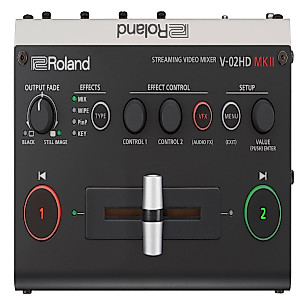 Roland V-02HD MK II – Streaming Video Mixer – The World’s Easiest Two-Camera Livestreaming Solution. Ideal for Online Teachers, Gamers, Worship and All Other Content Makers