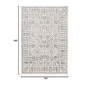 nuLOOM Vintage Tribal Bessie Area Rug, 7x9, Silver