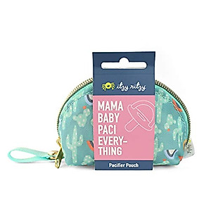 Itzy Ritzy Everything Storage Pouch; Comfortably Holds 2 Pacifiers; Snap Handle Attaches to Diaper Bag, Stroller or Purse; Pouch Can Also Hold Earbuds, Chargers, Change or Disposable Bags; Cactus