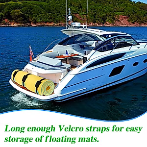 3 Set Floating Water Mat Straps with Pad Protectors, Floating Water Pad Straps Reusable Securing Straps for Storing Mats Up to 18 Feet Long or Shorter, Floating Mat Accessories, Storage Straps