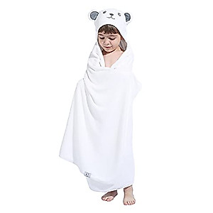 HIPHOP PANDA Bamboo Hooded Towel for Kids - 30 × 50 INCH Large Size for 3-10 Yrs - Premium Bath Kids Towels Wrap for Girls, Boys - Ultra Absorbent and Hypoallergenic