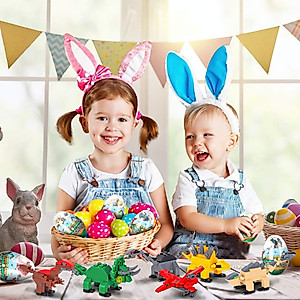 3 otters 6PCS Dinosaur Building Blocks, Dinosaur Eggs with Dinosaurs Building Kit Inside, Dinosaur Toys GIFS for Kids Surprise, Classroom Events, Carnival Prizes