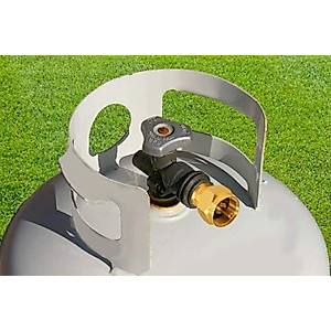 MENSI One Pound Tank Propane Refill Adapter for Small cylinders 100% Solid Brass with Flow Safety Protection