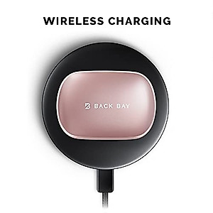 Runner 60 Wireless Rose Gold Earbuds for Running, Workout Headphones for Women, Pink Bluetooth Earphones, Over Ear Hooks, 80-Hour Long Battery, Water-Resistant Pink Earbuds Wireless Charging Case