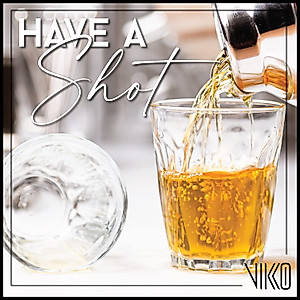 Vikko 3.75 Ounce Shot Glasses, Set of 6 Small Liquor and Spirit Glasses, Durable Tequila Bar Glasses For Alcohol and Espresso Shots, 6 Piece Large Shooter Glass Set