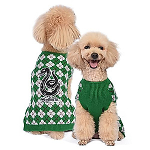 Harry Potter: Slytherin Pet Sweater - Size Small | Harry Potter Costumes for Dogs| Harry Potter Dog Apparel & Accessories for Hogwarts Houses, Slytherin Green