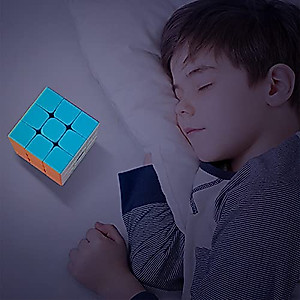 Roxenda Speed Cube Set, Speed Cube Bundle of 2x2 3x3 4x4 and Pyramid Cube Smoothly Stickerless Magic Cubes Collection for Kids Teens & Adults [4 Pack] (Stickerless)