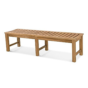 Douglas Nance Classic 6' Teak Backless Bench