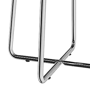 Hillsdale Round Backless Metal Vanity Stool with Upholstered Seat, Pink, 51111