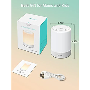 YYDSKIT Nursery Night Light for Kids Color Changing Rechargeable Touch Lamp for Newborn Baby Nursery Lamp Lasting Up to 100Hours Bedside Nightlight