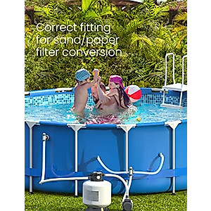 SUMMERBUDDY Split Swimming Pool Hose Plunger Valve, 2 in 1 Hose Plunger Valve Swimming Pool Part for Filter Circulation System