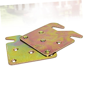 Baluue 2pcs Drop Down Hitch Universal Wood Bed Rail Hook Bed Rail Brackets Hook Bed Modification Plate Universal Wood Replacement Peg Hooks Hitch Shackle Bed Rail Plates Thicken Bed Hinge