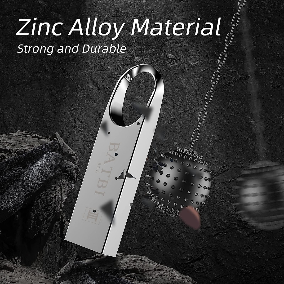 USB Flash Drive 5 Pack 8GB Flash Drives Thumb Drive, 2.0 Memory Stick with Zinc Alloy Design, Jump Drive Pendrive for Data Storage and Backup, Gift USB Disk Zip Drive