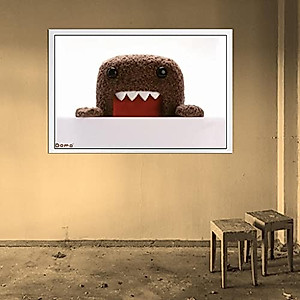556562 Domo Peeking Plush Funny Cute White Wood Picture DECOR WALL 24x18 PRINT POSTER