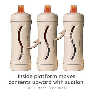 Subo Baby Food Bottle | No Mess Baby Toddler Self Feeder | Squeeze Free Design for Purees, Smoothies, Yogurt, Oatmeal, or Thickened Liquids | Reusable Silicone Washable Cup (Oatmeal)