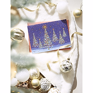 Papyrus Boxed Christmas Cards with Envelopes, Designed by House of Turnowsky, Special Wishes, Christmas Trees (14-Count)