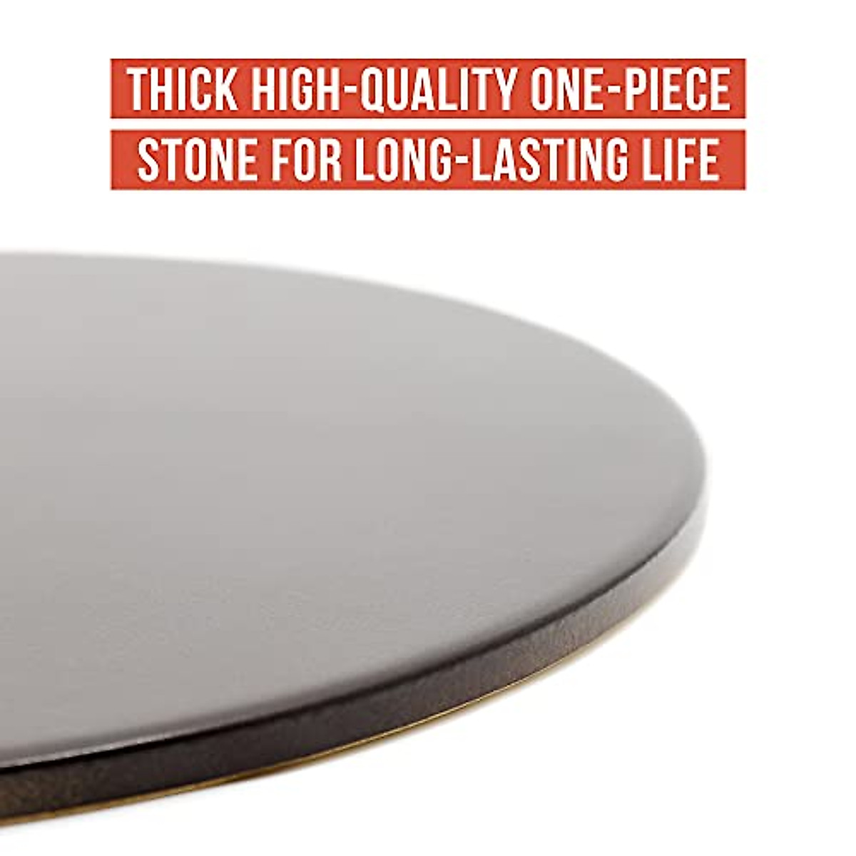 Chef Pomodoro Round Pizza Stone for Oven and Grill, Best Baking Stone for Ovens and Grills, Pizza Baking Stone for Pizza and Bread Baking, BBQ Pizza Stone, Durable - 15 inch