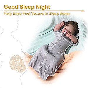 WODHOY Transition Swaddle, 2 Pack Baby Sleep Sack 3-6 Months Arms up Swaddle with Arms in/Out, 2-Way Zipper 100% Cotton 0.5 TOG Comfy Transitional Swaddle Sack Baby Swaddle for Boy Girl (Medium)