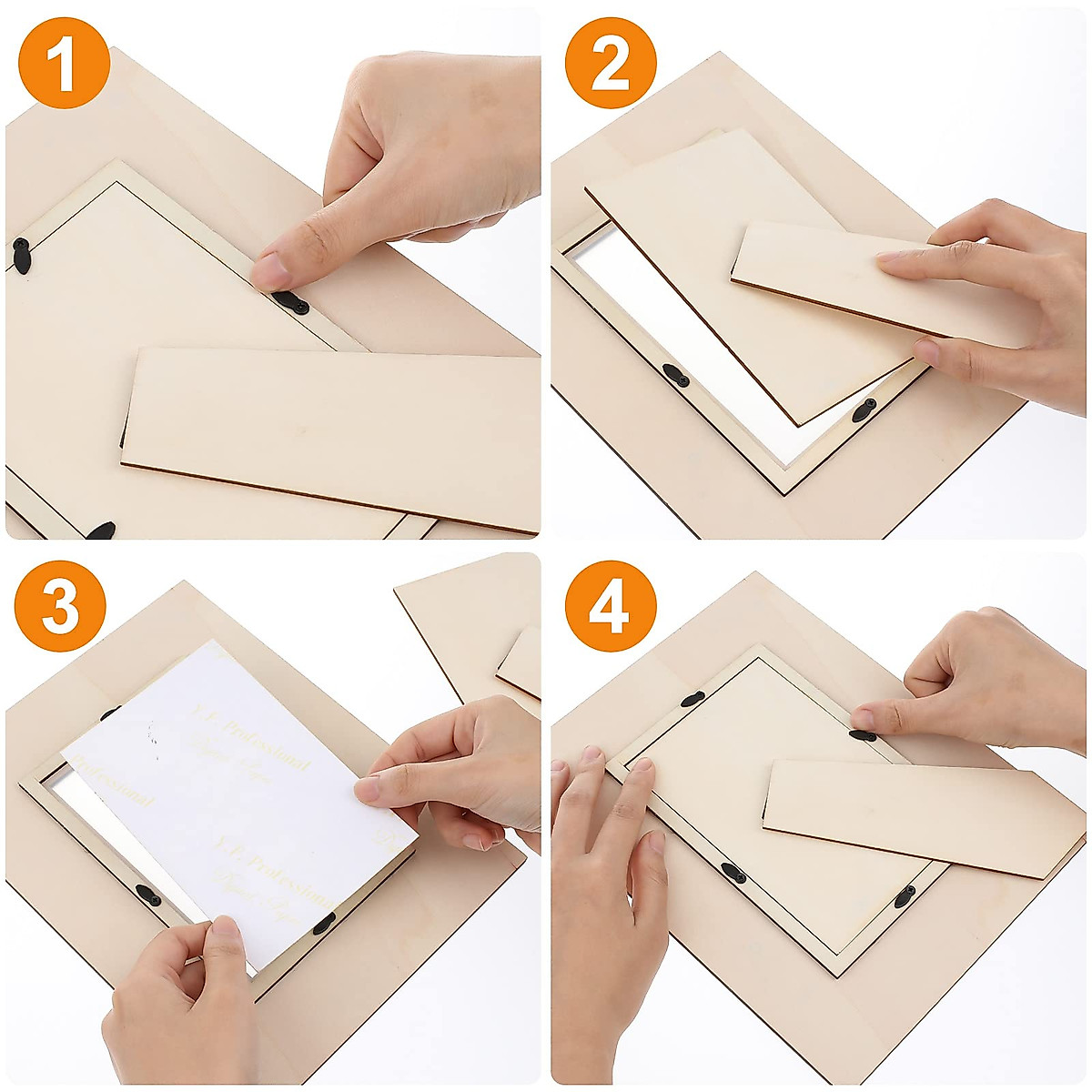 ABOOFAN American Flag Picture Frame Independence Day Wooden Flag Frame Desktop Display Photo Frame Christmas Memories Day Gift Supplies (Suitable for 4X6)