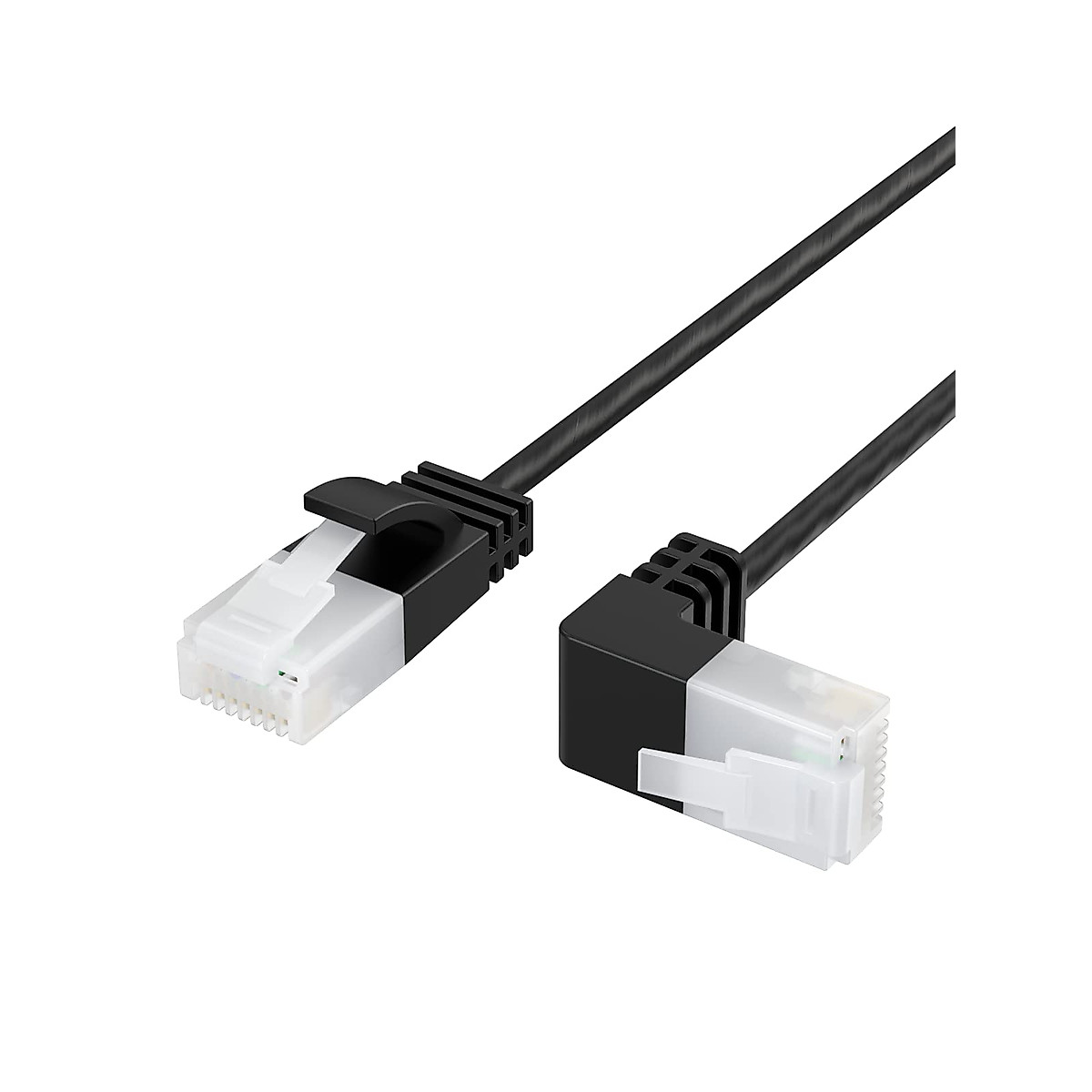 CableCreation Ultra Slim Cat6a Ethernet 10ft Long Cable OD 2.8mm, Down Angle LAN Super Light Cord, High Speed 10G UTP Network Patch Cable, Internet Wire for PC,Router, Modem, Printer,TV Box/PS5, 3M