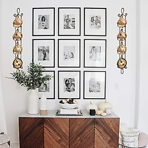 HOHIYA 2pc Tea Cup Display Rack Vertical Wall Stand Teacup Saucer Holder for China Coffee Mug Organizer Black