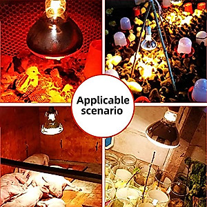 Breeding Bulb 100/150/200/250W Reptile Habitat Lighting Thickened Heat Preservation Hatch Chicken Pet Brooder Lamp(150W-thicken,red)
