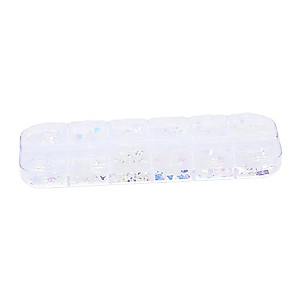 FRCOLOR 1 Box Nail Art Sequins Nail Diamonds Rhinestones Nail Sets Materiales para Uñas Nail Glitters Star Nail Confetti Xmas Nail Decors DIY Sequin Decors Nail Sequin Ornament Charm Nails