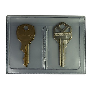 Set of 2 Heavy Duty Vinyl 6 Pages Insert with Fancy Key Tab for Bifold or Trifolds Wallet Made in USA