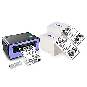 POLONO Shipping Label Printer, 4x6 Thermal Label Printer for Shipping Packages, Commercial Direct Thermal Label Maker,Thermal Labels, 4" x 6" Direct Thermal Shipping Label (Pack of 1000)