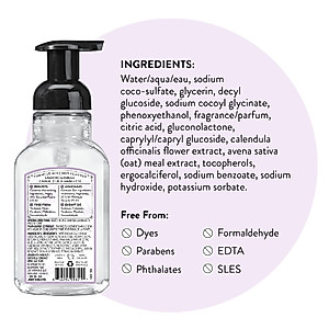 J.R. Watkins Foaming Hand Soap with Pump Dispenser, Moisturizing Foam Hand Wash, All Natural, Alcohol-Free, Cruelty-Free, USA Made, Lavender, 9 fl oz, 3 Pack