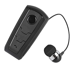 F910 Sports Bluetooth Headset Earpiece Retractable Handsfree Earphone for Phone HD Mic, Phone Headphone Earbud for iOS Android Phones(Black)
