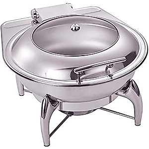 UZOURI Stainless Steel Chafing Dish, Chafing Dish Set Food Warmer Buffet Chafing Dishes Set for Catering Buffet Warmer with Hydraulic Flip, for Buffet Catering(Color:Square Section) (Square Section)