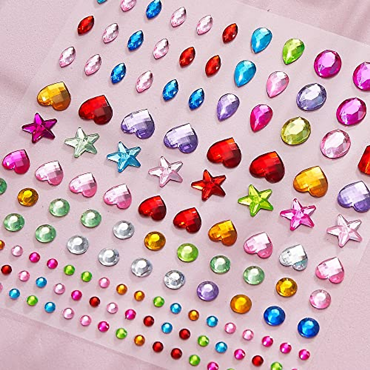 Face Jewels Gems Stick on Face Rhinestones for Makeup Body Jewels Face Crystals Eye Gems Jewels Diamonds Rhinestone Stickers for Face Eye Euphoria Makeup Taylor Gems (Hearts)