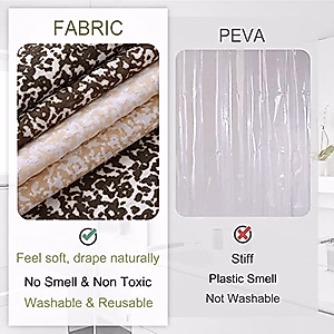 OLANLY Waffle Shower Curtain 72x72 Inches, Heavyweight Fabric, Machine Washable, Waterproof, Hotel Luxury Spa, Simple Modern Brown Shower Curtains for Bathroom, Guest Bath, Stalls and Tubs