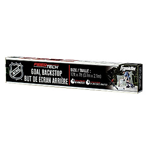 Franklin Sports NHL Hockey Goal Backstop Net - Fibertech Street Hockey Sports Backstop Netting - Large Size Target Net - 12' x 7',Black