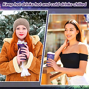 6 PCS Reusable Iced Coffee Cup Sleeves Mandala Flower Style Cup Cover Coffee Cup Neoprene Insulator Sleeves Suitable for Hot Cold Coffee or Ice Drink for 16-32oz Coffee Beverage Milk Cold Hot Drinks