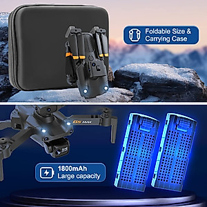 Geniboom Drone for Adults Obstacle Avoidance Video Small Foldable Aerial Drones for Kids 8-12 with Camera Hobby RC Quadcopter Drine Headless Mode One Key Take Off/Land