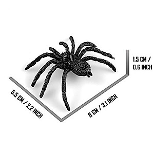 HOHAJIU Fake Spider Realistic Plastic Spider Toys Spoof Halloween Party Props April Fool's Day Funny Fright Screaming Toys, Pack of 12