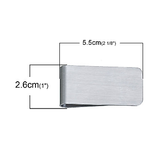 JGFinds Metal Money Clip - 20 Pack, Stainless Steel Money Clip, Engraving Blanks, 2"x1", Gift Personalized Money Clips for Men