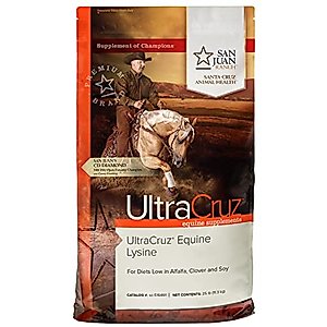 UltraCruz Equine Lysine Supplement for Horses, 25 lb, Pellet (200 Day Supply)