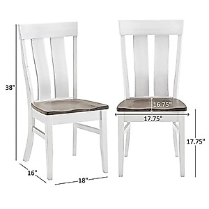 Carol's Inspirations 7 Piece Solid Maple Wood Dining Room Set | Full Kitchen Table Set with Extendable Table and 6 Chairs | Distressed Rectangle Table with Eased Edge | Handmade in USA