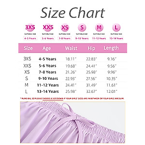 Flowy Shorts for Teen Girls Athletic Running Biker Shorts Youth Butterfly Shorts（White-S）