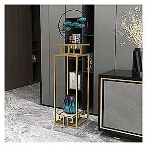 Bonsai Base Stand Plant Display Stand Indoor Flower Shelves Floor Type Iron Flower Stands Living Room Flower Pot Decoration Shelves Display Stand Base (Size : Small)